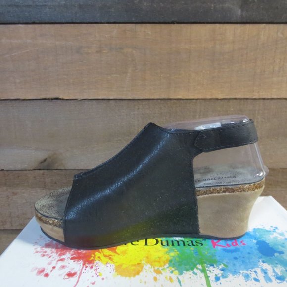 Pierre Dumas | Shoes | Pierre Dumas Girls Platform Wedge Sandal Black ...